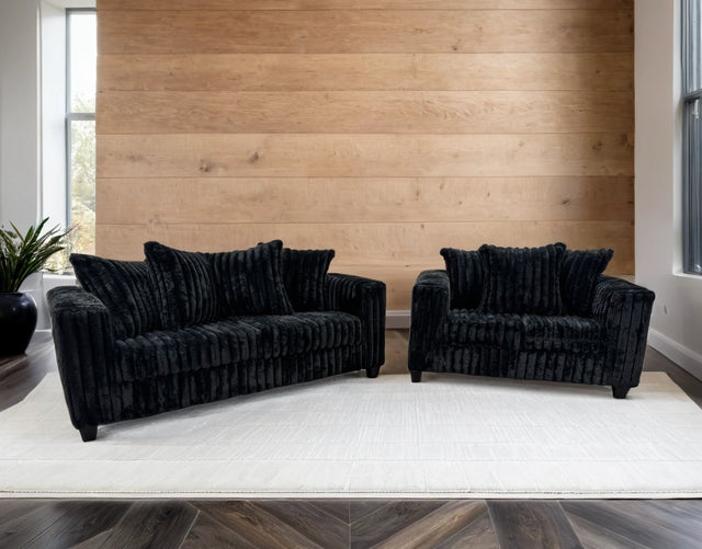 510 Black Sofa & Loveseat Set – Moda Home Furniture