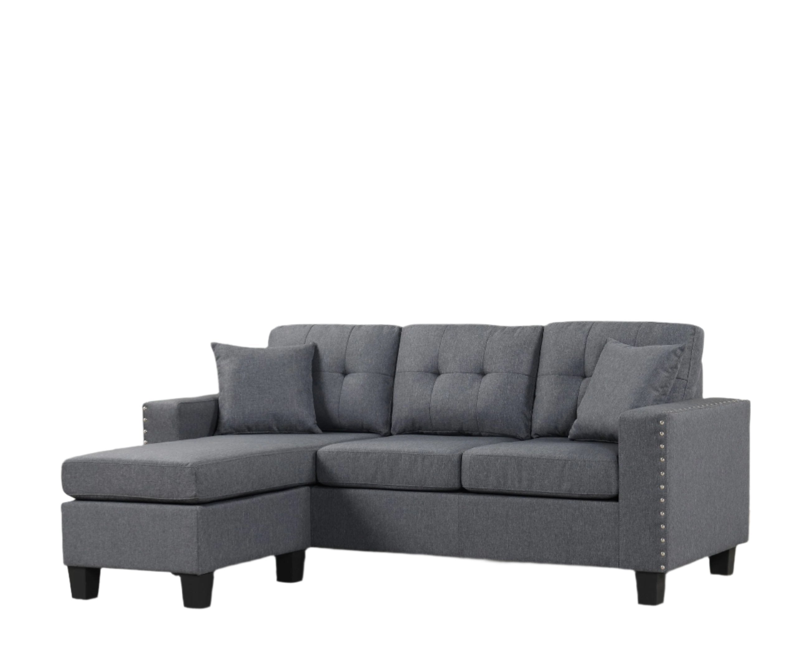 Cris Gray Reversible Sectional – Moda Home Furniture