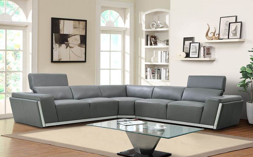 MI-8010A Domo Sectional (Grey) – Moda Home Furniture